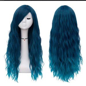 Accessories | Nwt Ocean Ombre Blue Wavy Curly Hair Wig | Poshmark